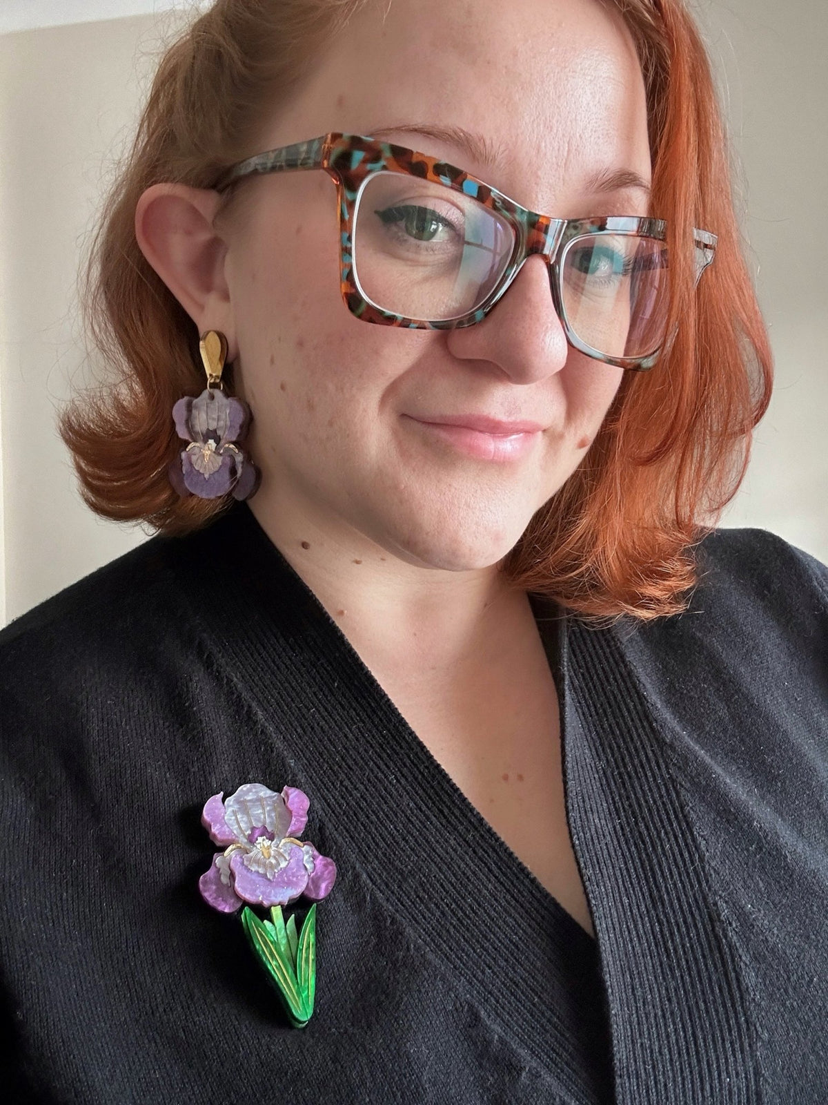 Iris Brooch | Flower-inspired acrylic jewellery - Handmade in Australia ...
