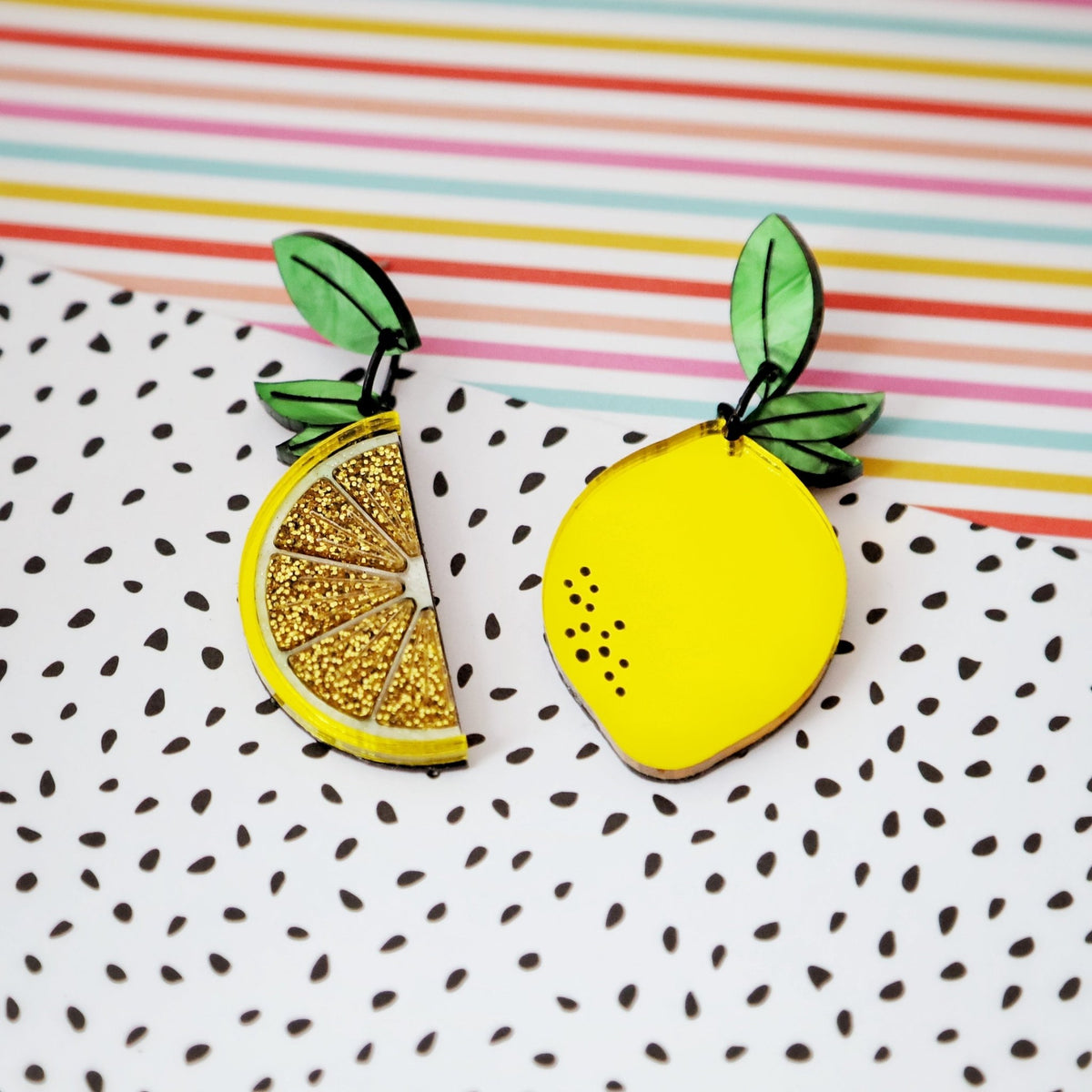 Lemon Earrings | Fruit-inspired acrylic jewellery - handmade in ...