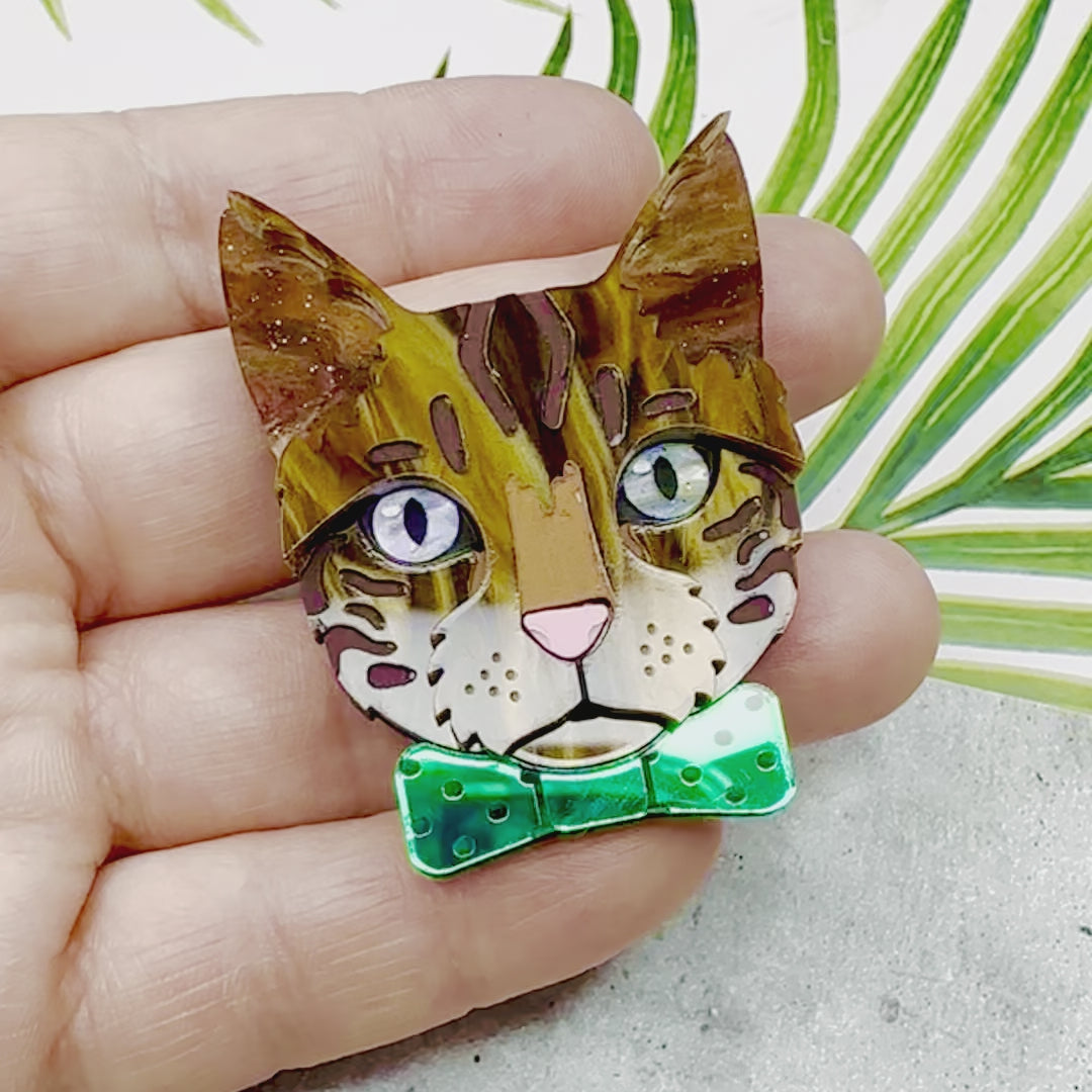 Zeus the Bengal Cat Brooch | Foxx & Ginger